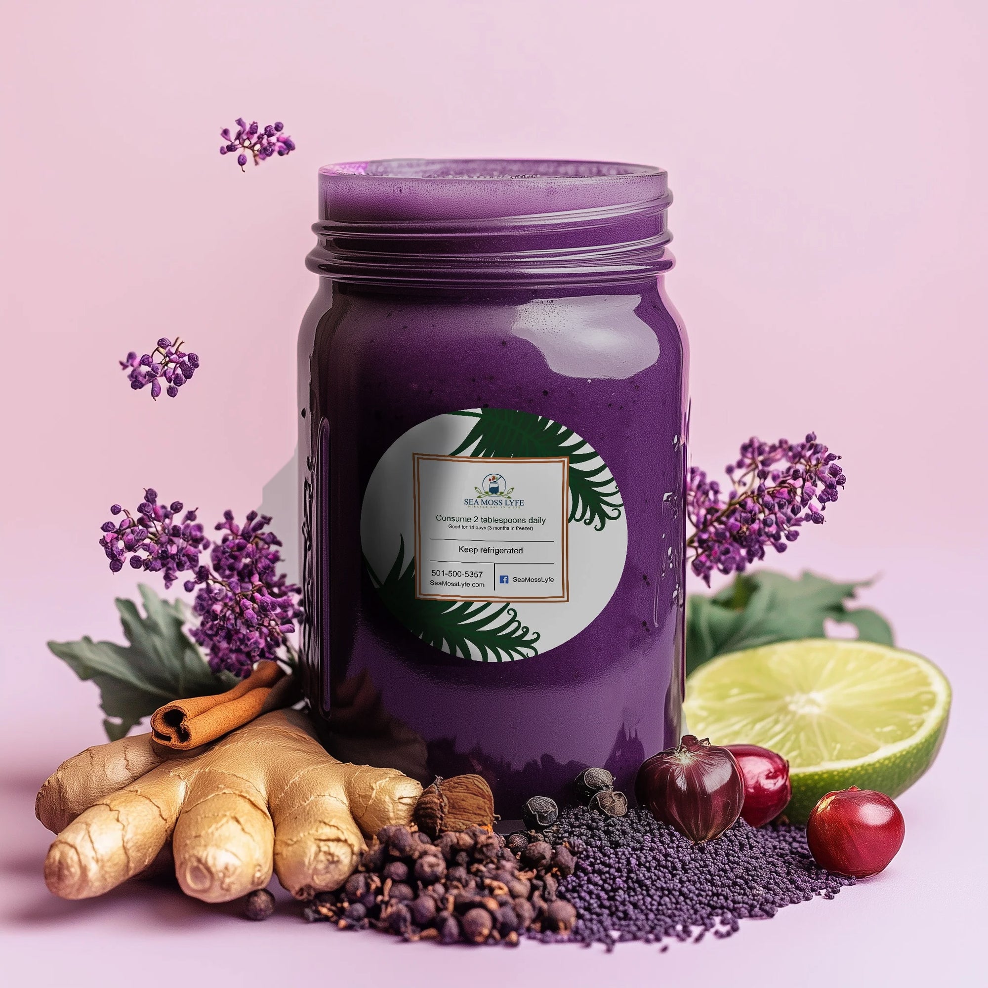 Elderberry Sea Moss Gel – Immune Support & Bold Flavor